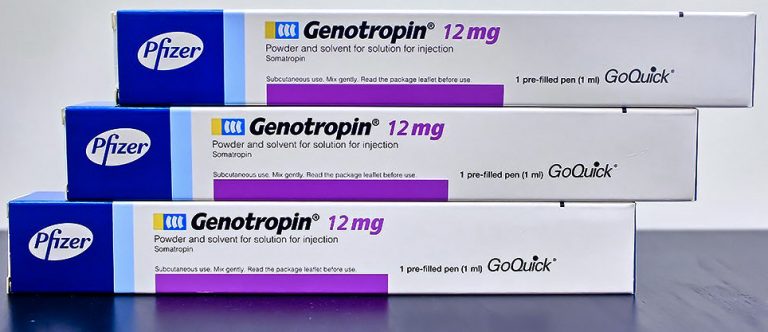 what is and who makes Genotropin ? An injectable somatropin.