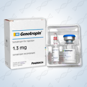 what is and who makes Genotropin ? An injectable somatropin.